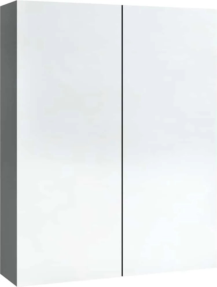 Koupelnová skříňka se zrcadlem 60 x 15 x 75 cm MDF antracitová 331529