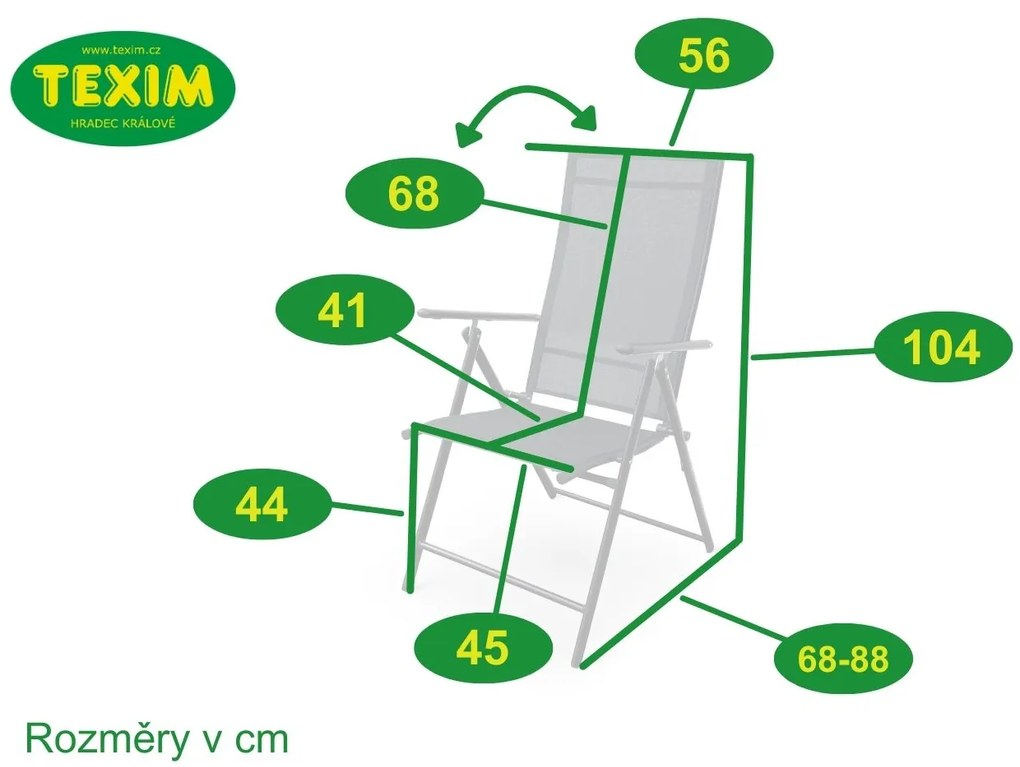 Nábytek Texim Zahradní nábytek z kovu - stůl Viking XL 190cm + 6x židle Pia polohovací