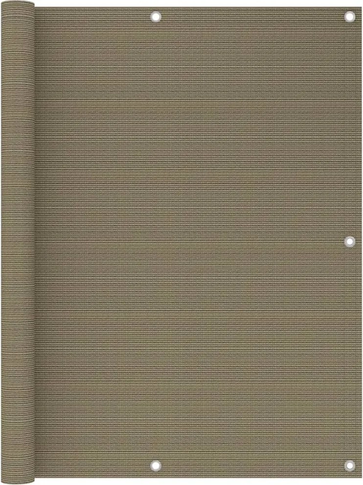 Balkonová zástěna taupe 120 x 600 cm HDPE 310967