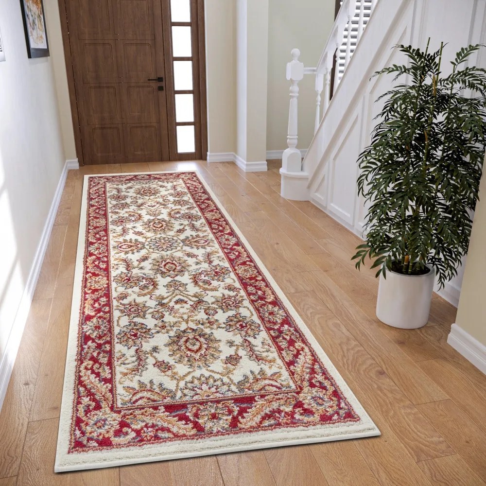 Hanse Home, Kusový koberec Luxor 105643 Reni Cream Red, 57x90, červená, ložnice