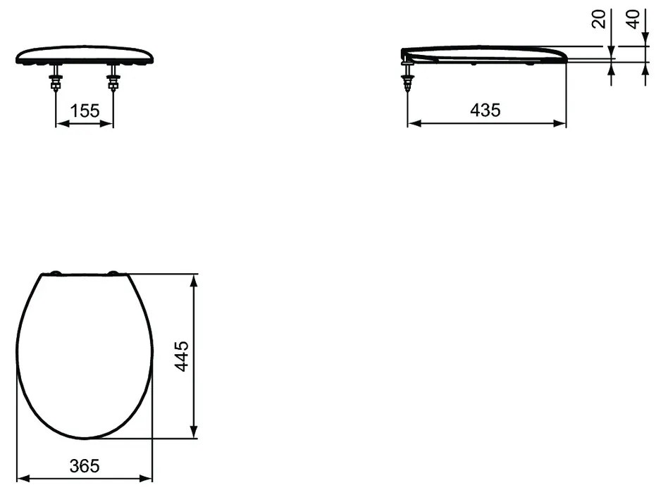 Vima 505 - WC sedátko, kovové panty