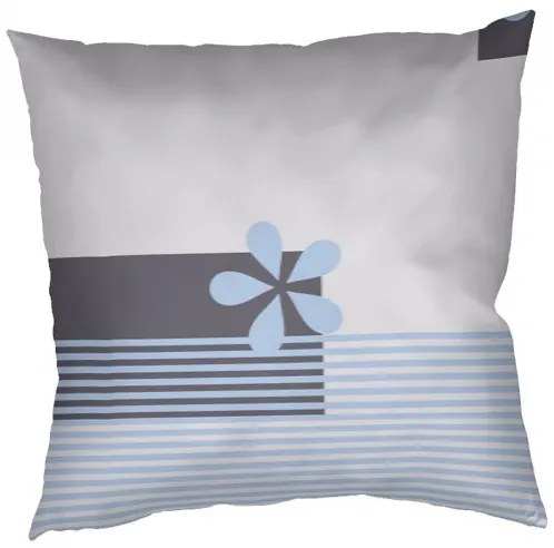 Dadka Povlečení flanel Flér šedomodrá  240x220, 2x70x90 cm