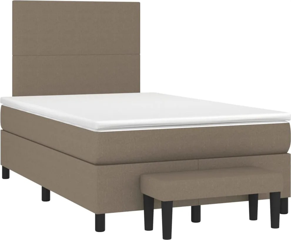 Box spring postel s matrací taupe 120x190 cm textil 3270345