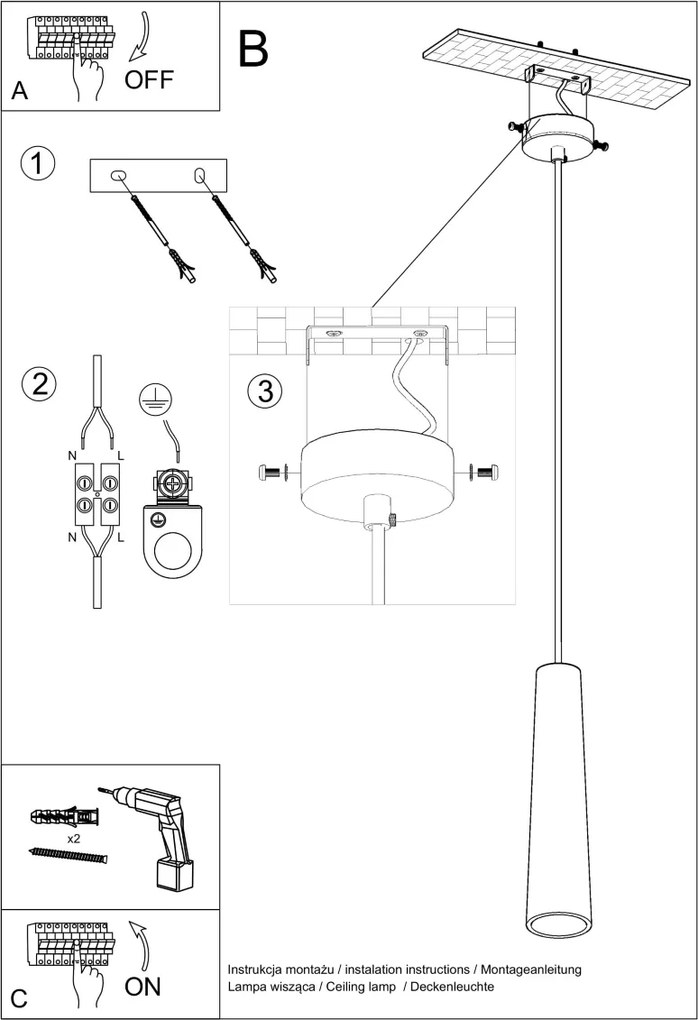 Sollux Lighting Keramická závěsná lampa ELECTRA