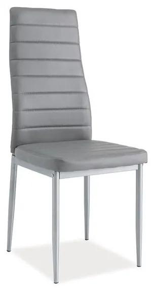 Casarredo Jídelní čalouněná židle H-261 Bis šedá/alu