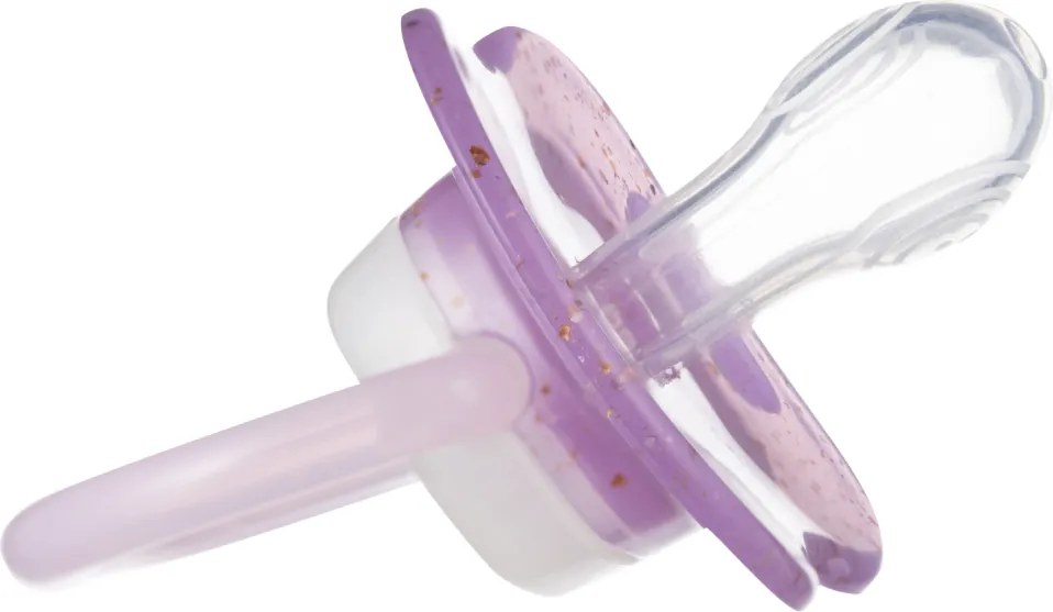 Canpol babies Dudlík svítící silikonový symetrický NIGHTGLOW 6-18m 2ks holka