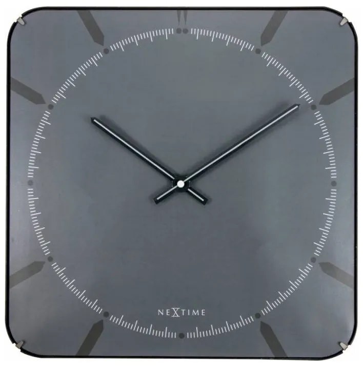 Designové nástěnné hodiny 3173 Nextime Michael Dome Grey 35cm