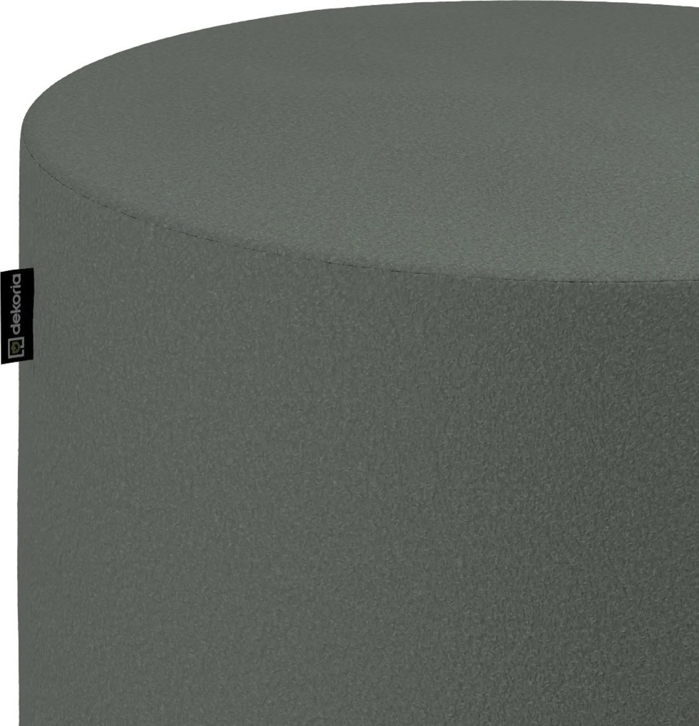 Sedák Barrel- válec pevný barva zelená látka pletený vzor