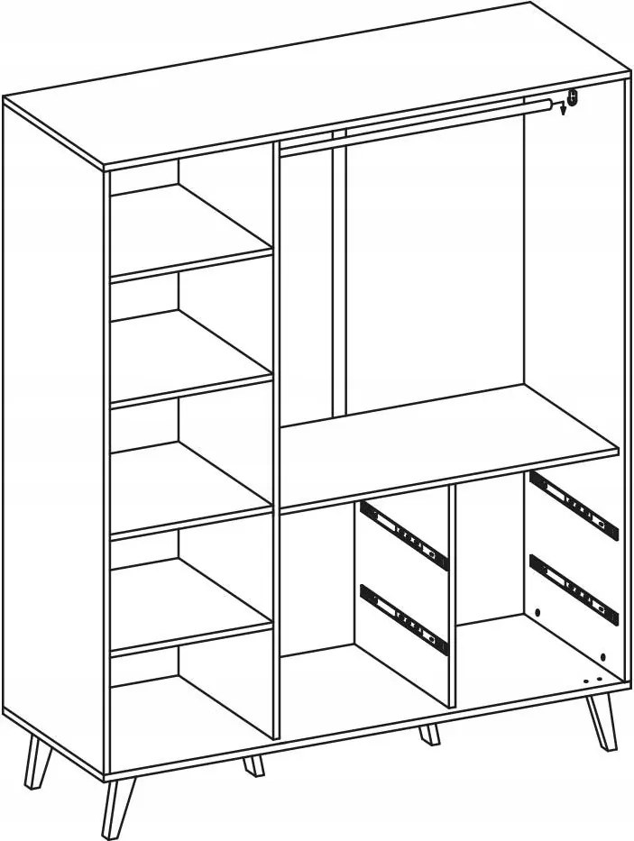Šatní skříň FALCO 150 - bílá