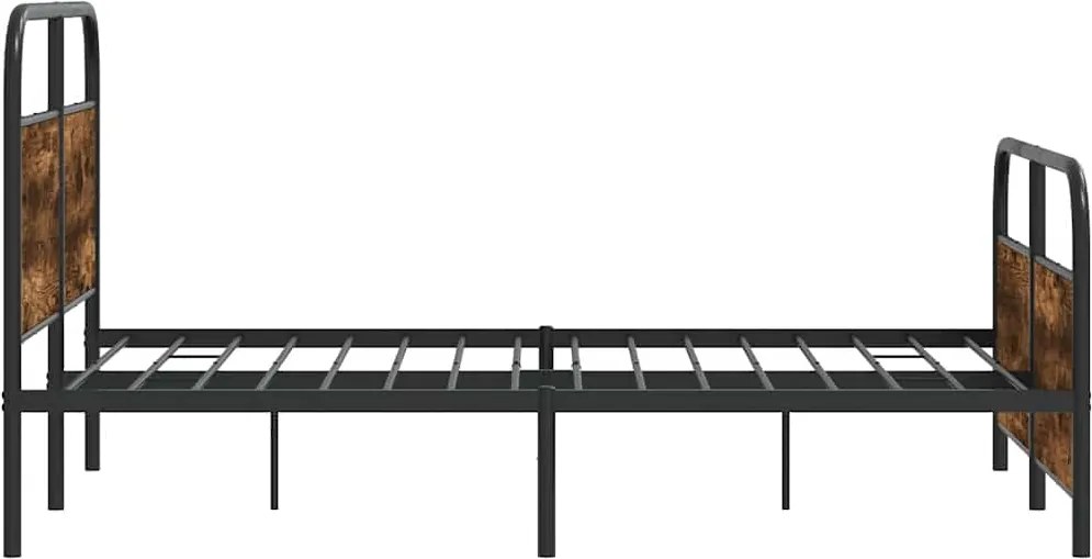 Kovový rám postele bez matrace kouřový dub 140 x 190 cm 3318635