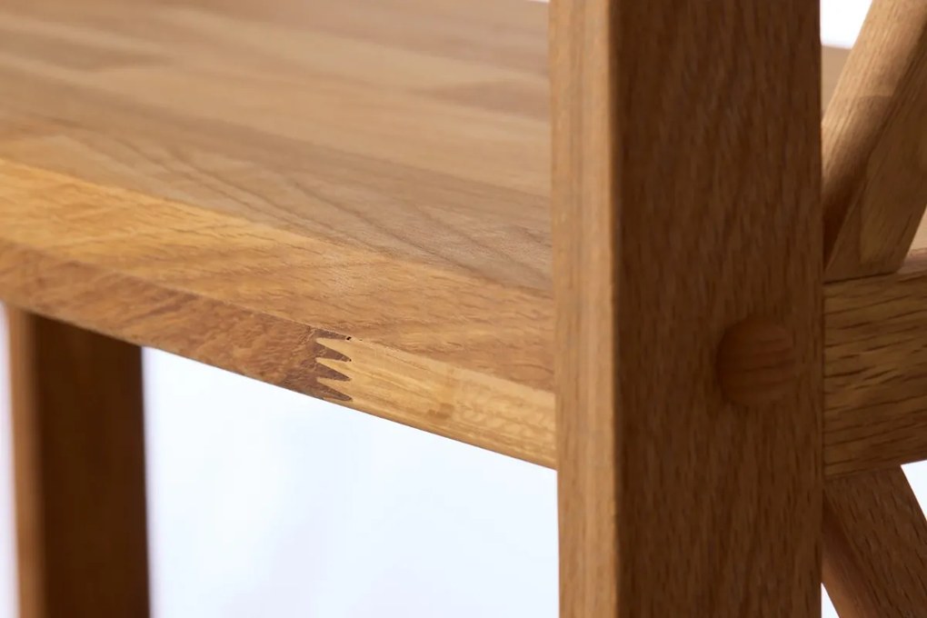 Designový regál Walworth 124 cm přírodní dub