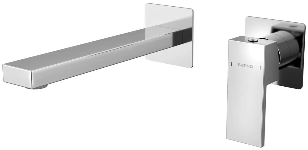 Sapho CUBEMIX podomítková dvouprvková umyvadlová baterie chrom CM008