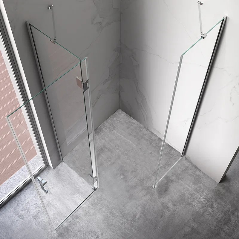 BPS-koupelny Pětiúhelníkový sprchový kout KZ10C 100x100 chrom/transparent - bez vaničky