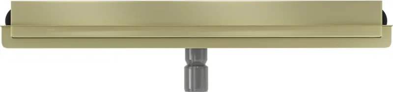 Mexen Flat Wall nástěnný lineární odtok 2v1 50 cm, zlatý kartáčovaný - 1A30050