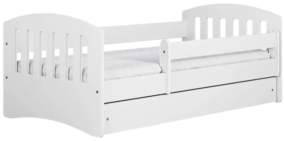 Benlemi Jednolůžková postel CLASSIC do dětského pokoje Zvolte rozměr: 80x140 cm, Zvolte matraci: Pěnová matrace, Zvolte šuplík: Bez šuplíku