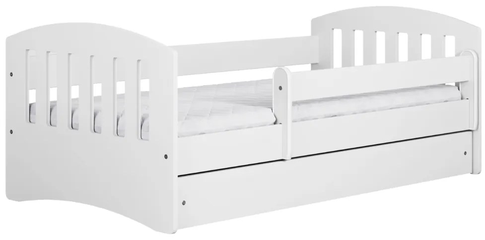 Benlemi Jednolůžková postel CLASSIC do dětského pokoje Zvolte rozměr: 80x180 cm, Zvolte matraci: Bez matrace, Zvolte šuplík: Bez šuplíku