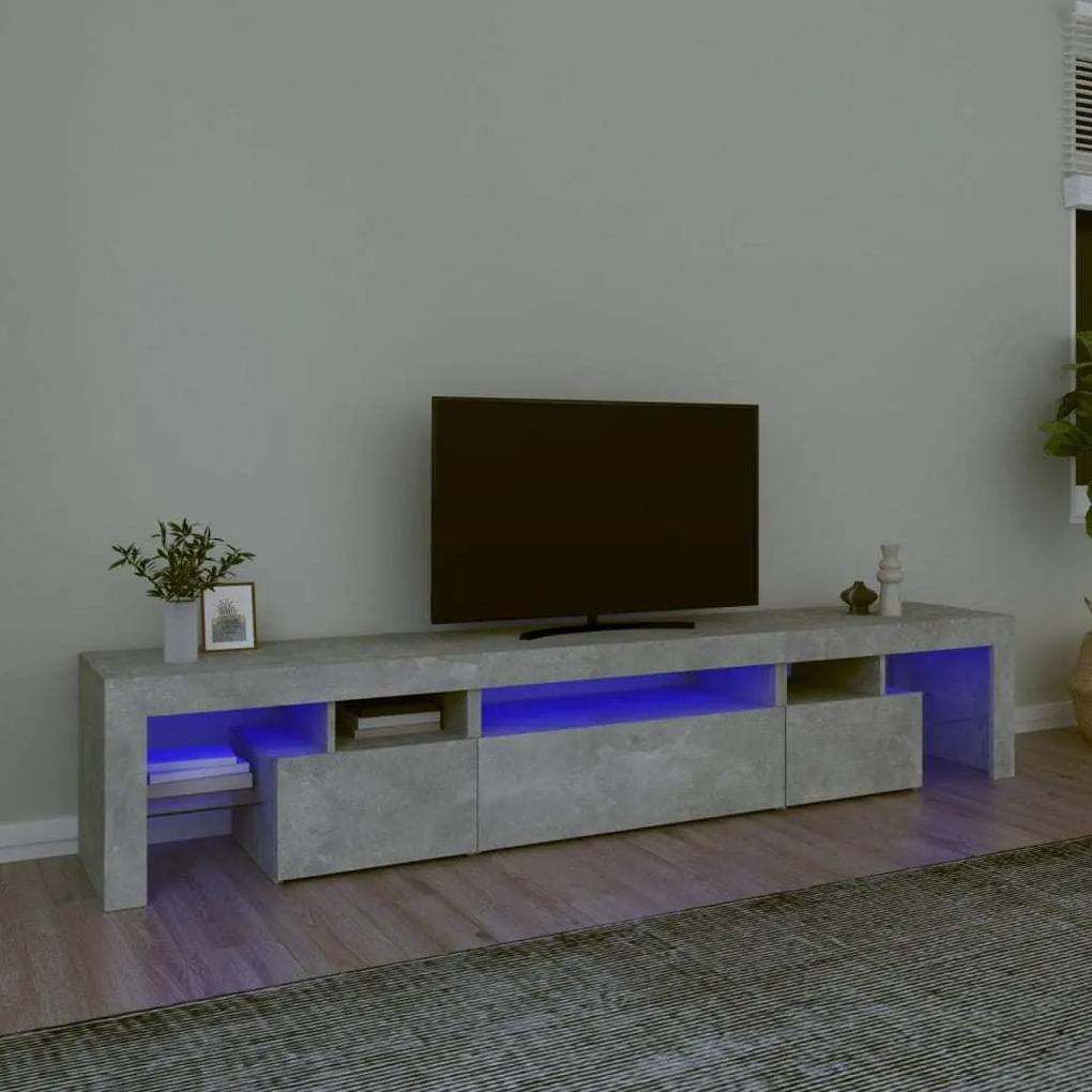 vidaXL TV skříňka s LED osvětlením 215x36,5x40 cm [3152794] Barva: kouřový dub