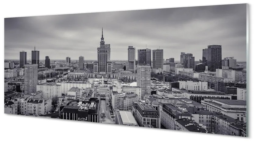 akrylový obraz Varšava mrakodrapy panorama 120x60 cm