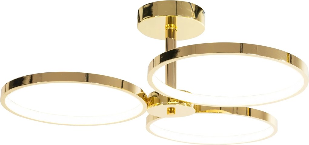 Toolight Toolight, LED stropní svítidlo + dálkové ovládání APP993-C, zlatá, OSW-08149