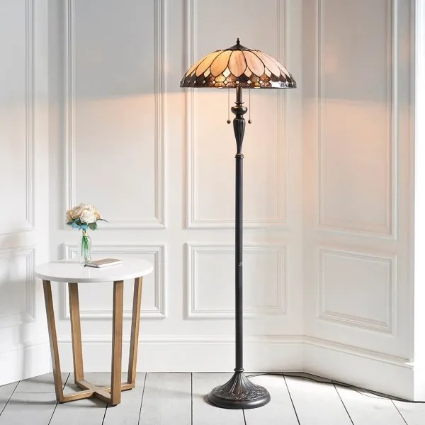 Endon 63972 - Stojací lampa Tiffany BROOKLYN 2xE27/60W/230V pr. 50 cm
