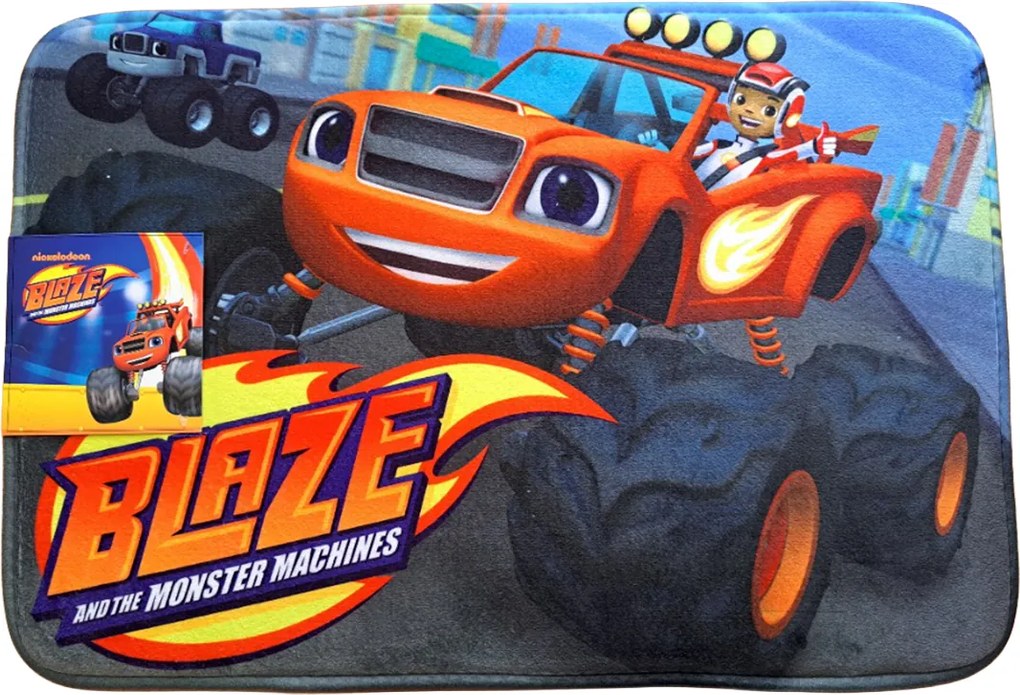 Dětská koupelnová předložka Plamínek a Čtyřkoláci Monster Truck 40 × 60 cm