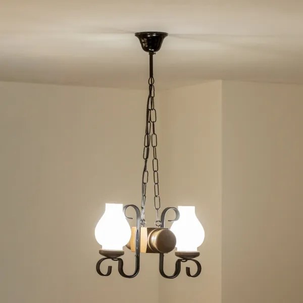 Brilagi - Lustr na řetězu RUSTIC 2xE14/40W/230V buk/ořech