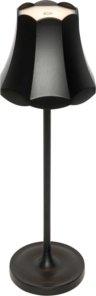 Retro stolní lampa černá dobíjecí IP44 - Granny