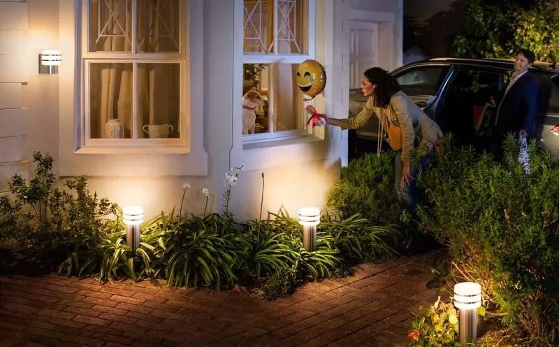 PH 17405/47/P0 Hue White Venkovní sloupkové svítidlo Philips Tuar 17405/47/P0 nerez, 2700K, 40cm - PHILIPS HUE (915005561601)