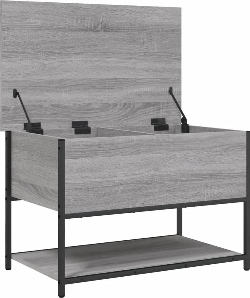 vidaXL Úložná lavice 70 x 42,5 x 47 cm kompozitní dřevo [839021] Barva: Černá