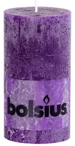 Bolsius Rustic Válec 68x130 fialová svíčka