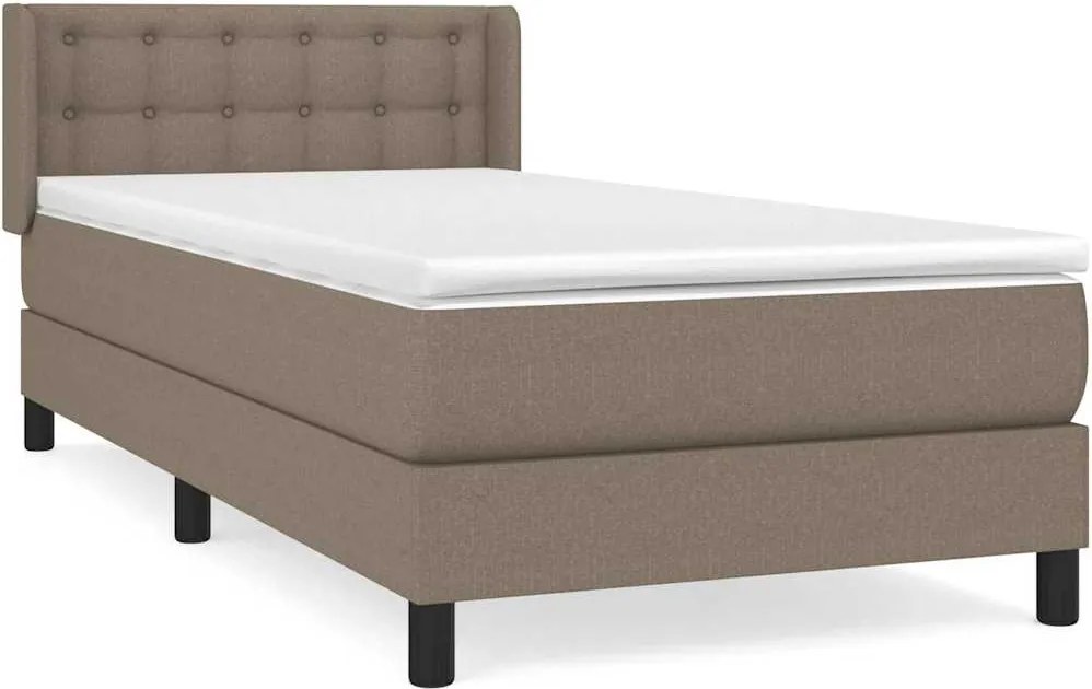 Box spring postel s matrací taupe 80x200 cm textil 3129989