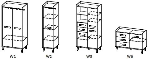 Regál WERSO 3 Dolmar 90/195,2/42