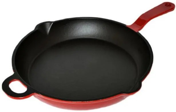 MAGDALENA litinová pánev 28 cm Gourmetina Black Edition červená 1030-06-28