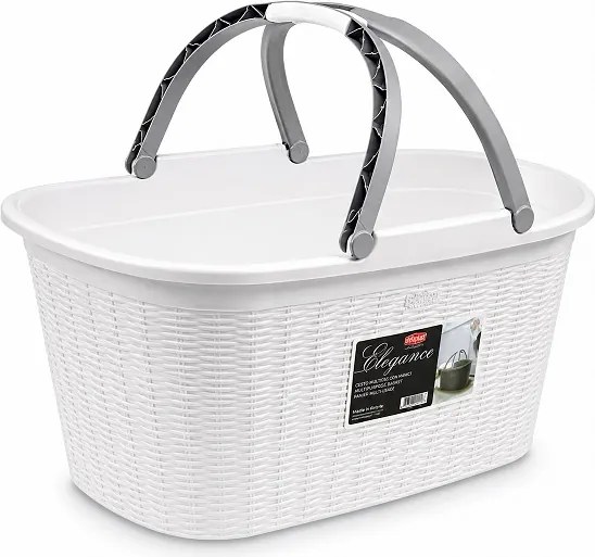 STEFANPLAST Košík na prádlo Elegance 35l, bílý