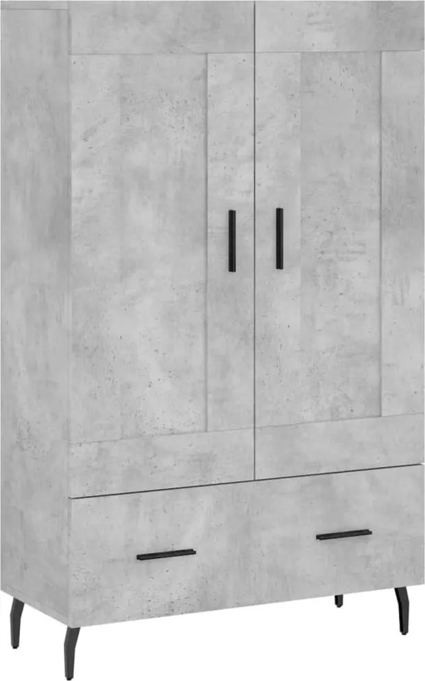 vidaXL Skříň highboard 69,5 x 31 x 115 cm kompozitní dřevo [830344] Barva: bílá s vysokým leskem
