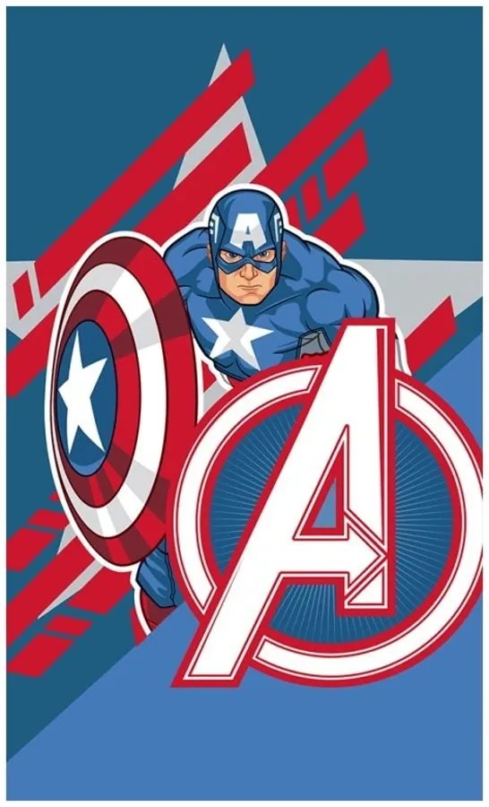 Dětský ručník Avengers - Kapitán Amerika - 100% bavlna - 30 x 50 cm