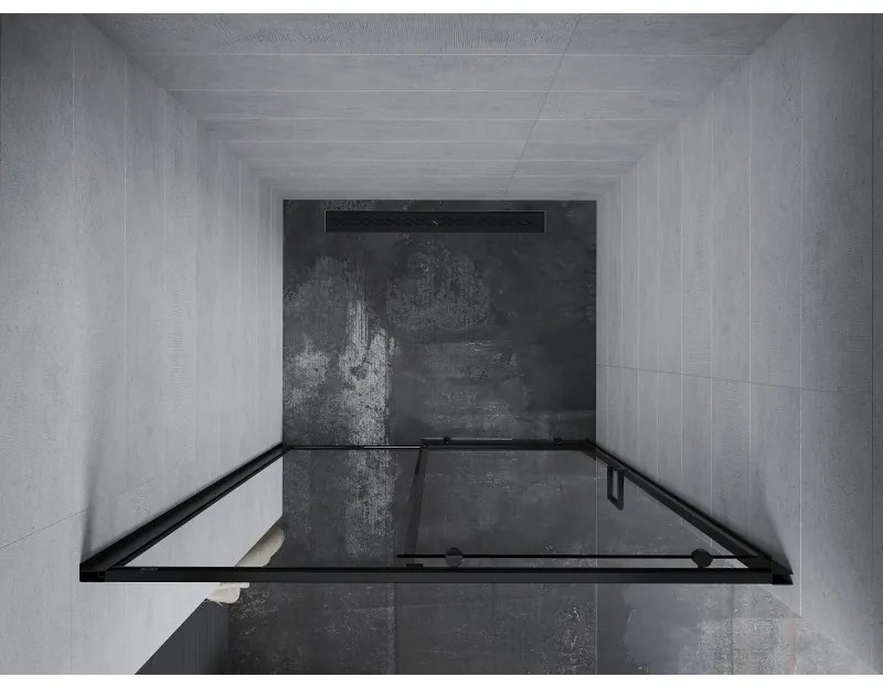 Mexen Apia rozsouvací sprchové dveře 145 cm, Průhledné, Černá - 845-145-000-70-00