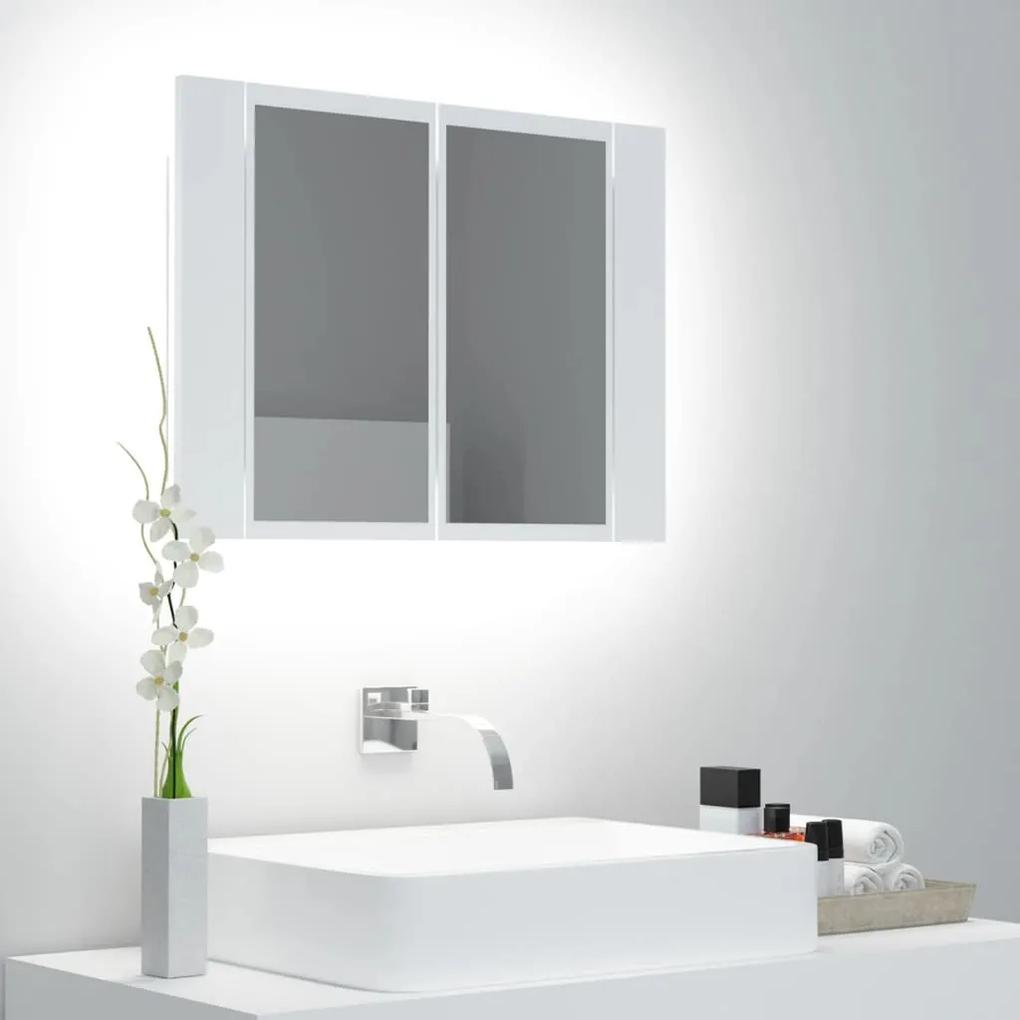 vidaXL LED koupelnová skříňka se zrcadlem 60 x 12 x 45 cm akryl [804956] Barva: kouřový dub