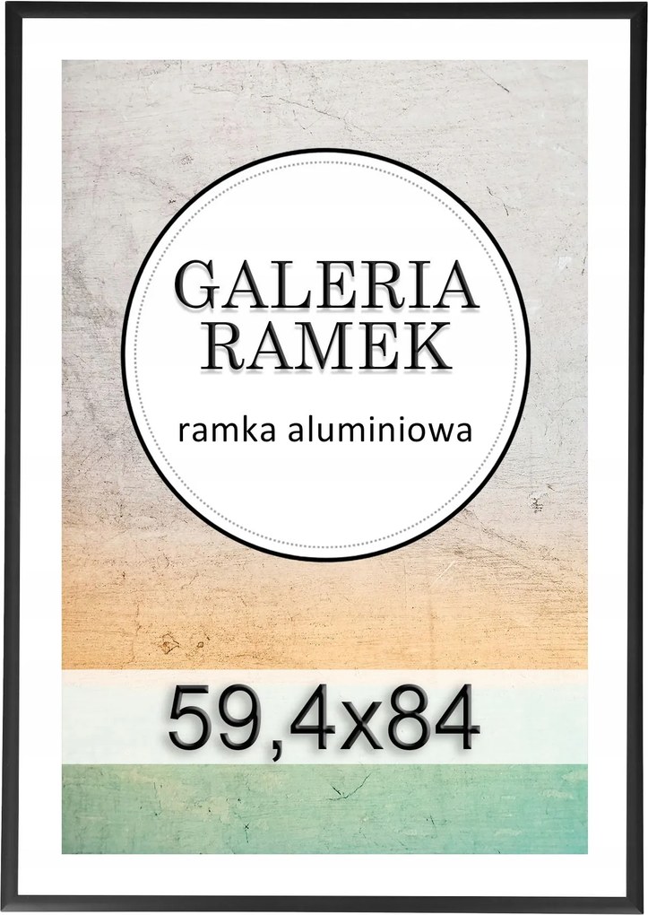 Rámeček na fotografie 59,4x84 cm Rámeček černý hliníkový fotorámeček A1