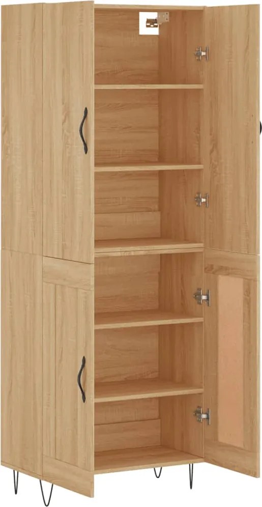 Skříň highboard dub sonoma 69,5 x 34 x 180 cm kompozitní dřevo 3198076