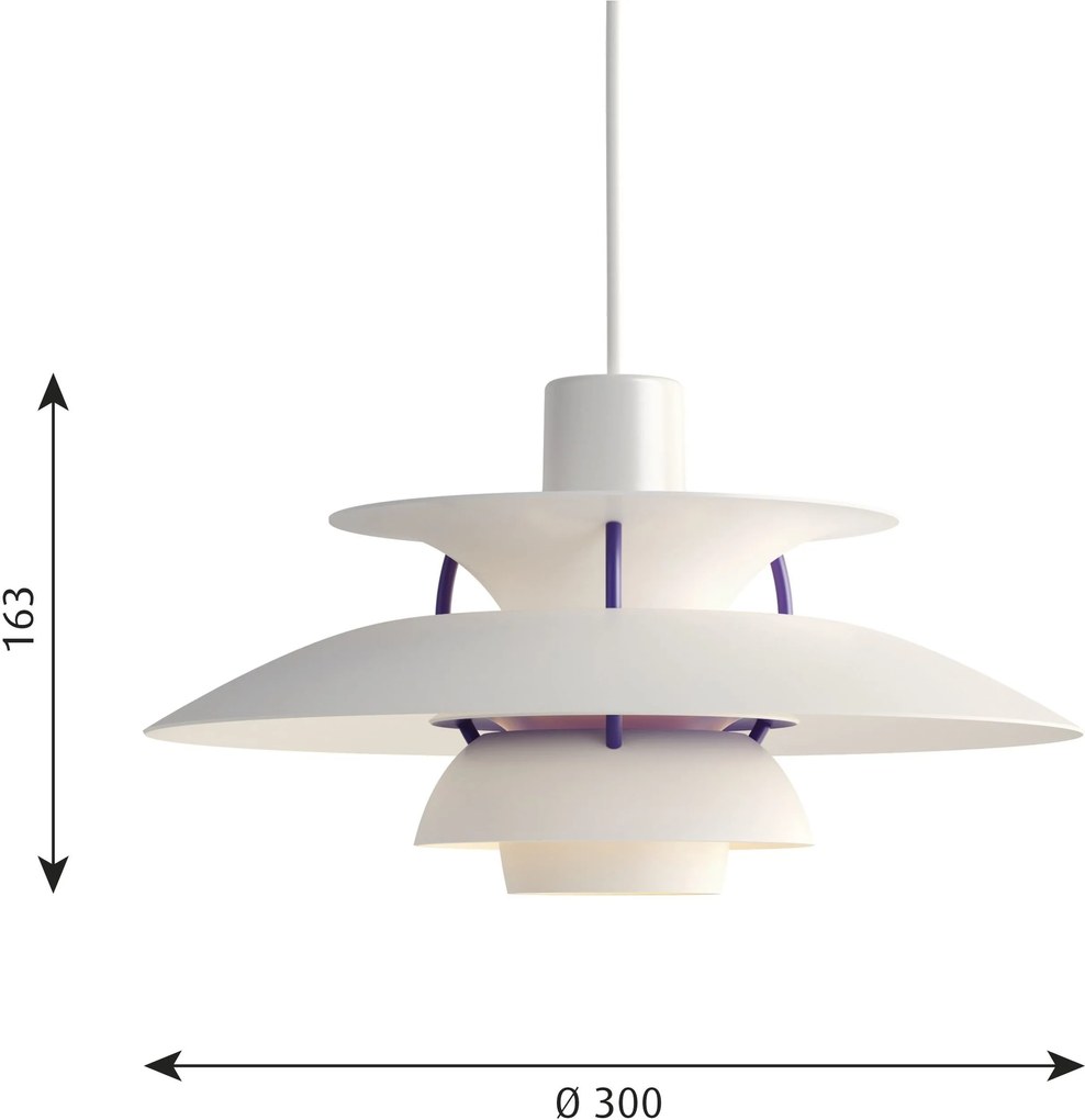 Závěsná lampa PH 5 Mini odstíny oranžové