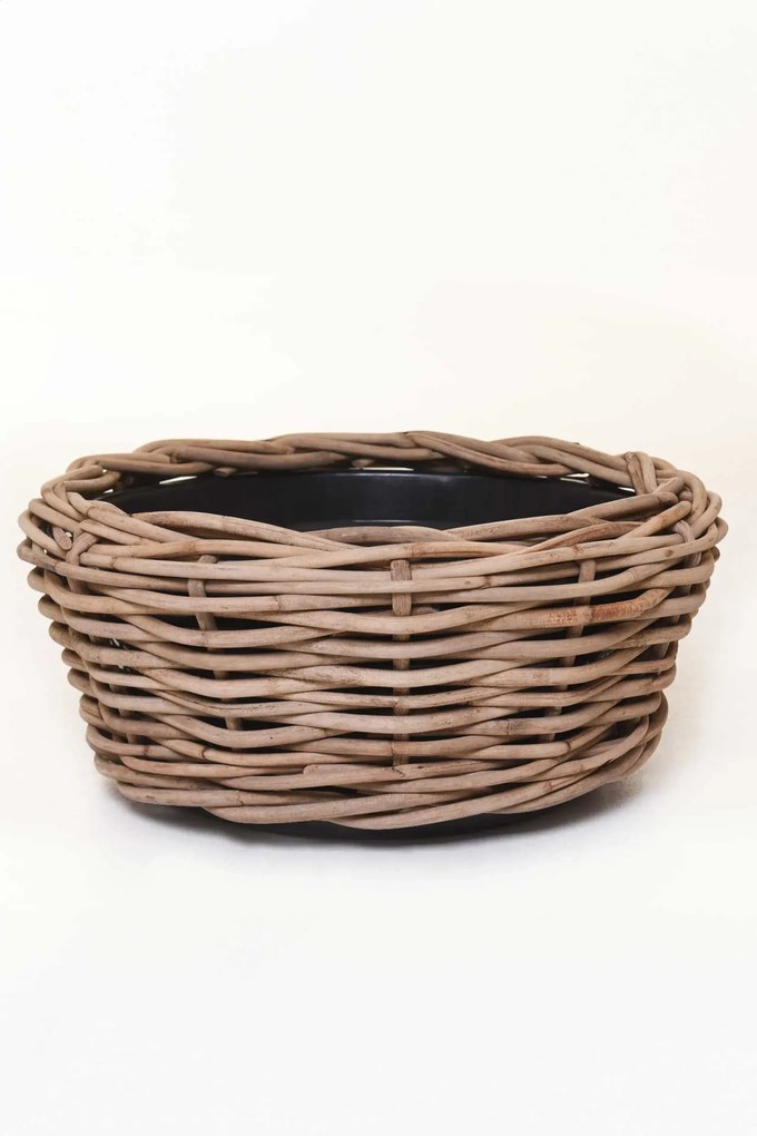 Přírodní květináč na rostliny BOJO, ratan, průměr 56 cm, natur