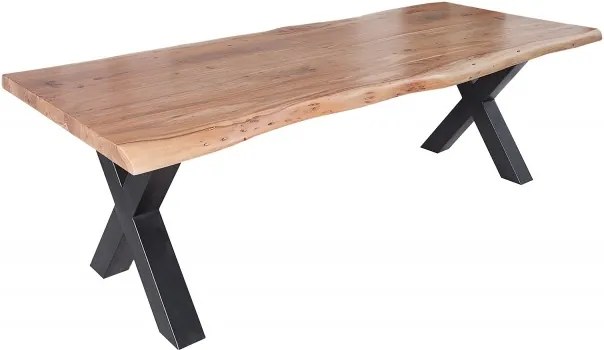 Deflee Luxusní jídelní stůl MAMMUT 300CM masiv akácie JS38767masivní akáciové dřevo, kovový rám  300 cm x 77 cm x 97-106 cm