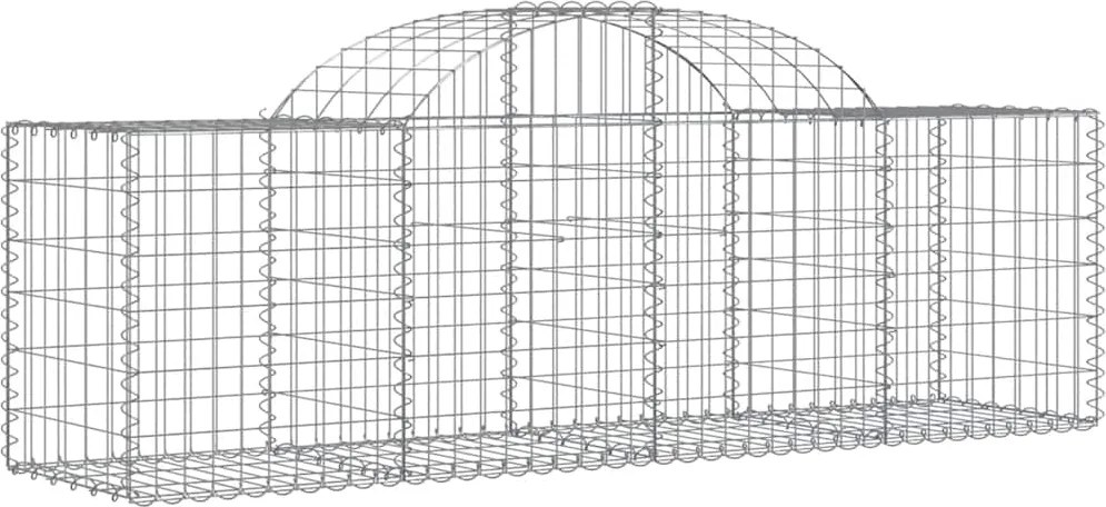 Klenuté gabionové koše 12 ks 200x50x60/80 cm pozinkované železo 3146288