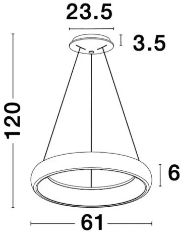 LED lustr Albi 60 černé