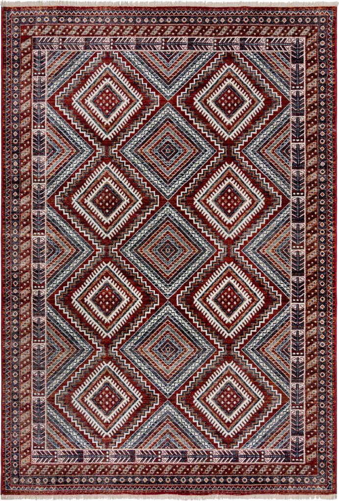 Flair Rugs, Kusový koberec Cooper Babylon Traditional Red, 80x150, červená, ložnice