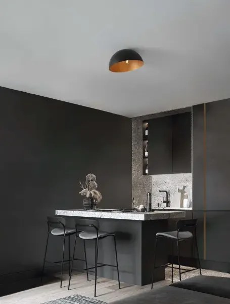 LED černo-zlaté designové stropní svítidlo Gea 40