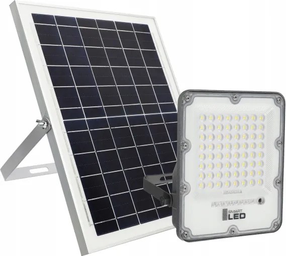 LED Stmívatelný solární reflektor LED/100W/3,2V 5000K 10500 mAh IP65 černá + DO