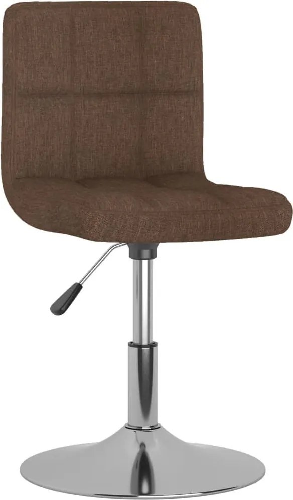 vidaXL Otočná jídelní židle textil [3087470] Barva: Hnědá