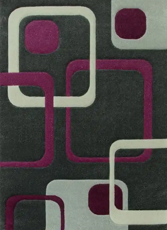 Kusový koberec Rumba 5280 E tmavě šedá/růžová Rozměr: 160x220 cm | BIANO